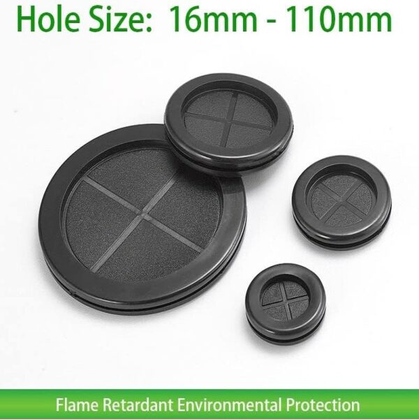 20mm Blanking Grommet Black Blanking Blind Rubber Wiring Grommets Hole ...