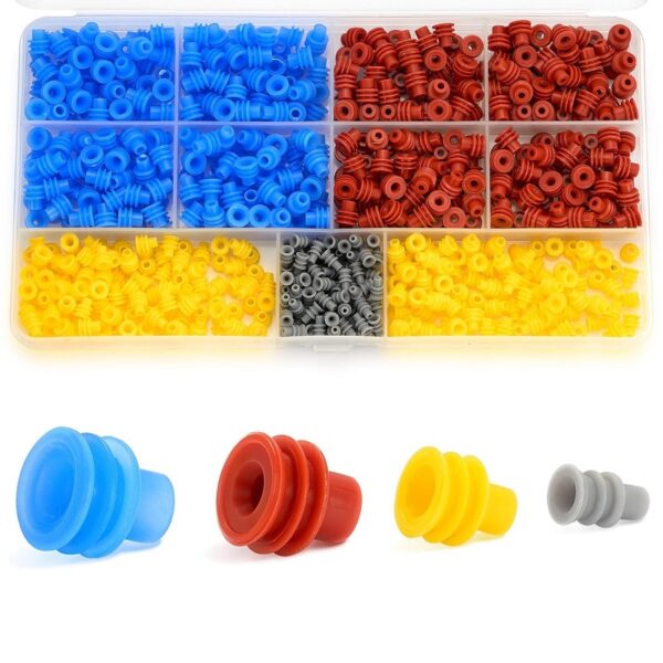 Rubber Connector Wire Seals Rubber Pin Connector Seals Kit Bonnet ...